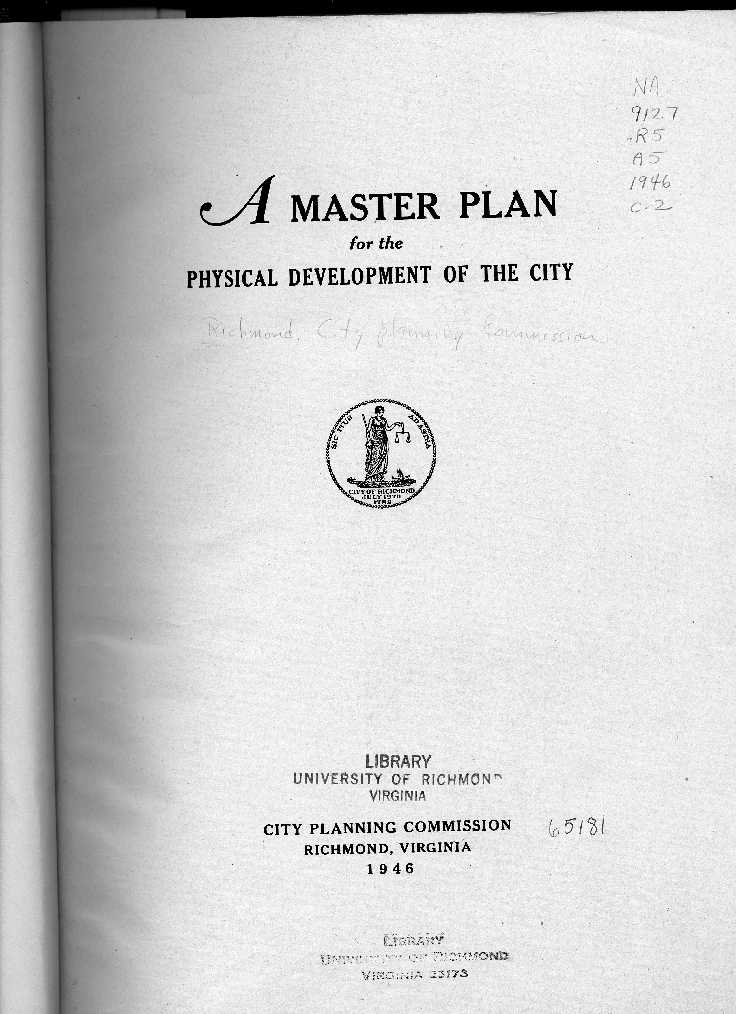 1946 Master Plan | Highways and Hallowed Halls